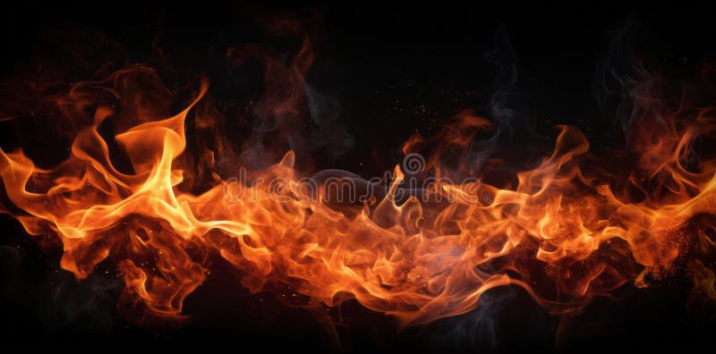 Dance of Flames: a Dramatic Showcase of Fire Against a Dark Canvas ...