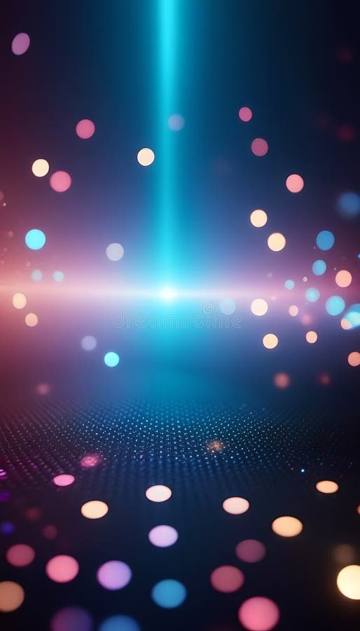 Dance Floor with Lights Colorful Shiny Rays Background, AI Generated ...