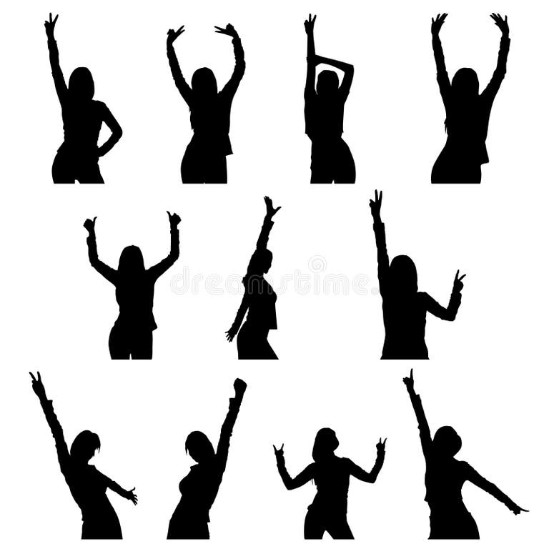 Silhouette Girl Dance Team Stock Illustrations 1754 Silhouette Girl Dance Team Stock