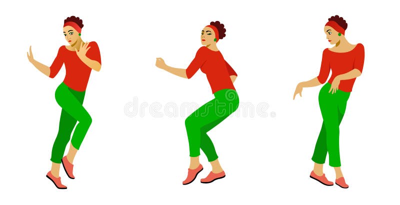 Dance Girl Some Steps in Dance Stock Vector - Illustration of design ...