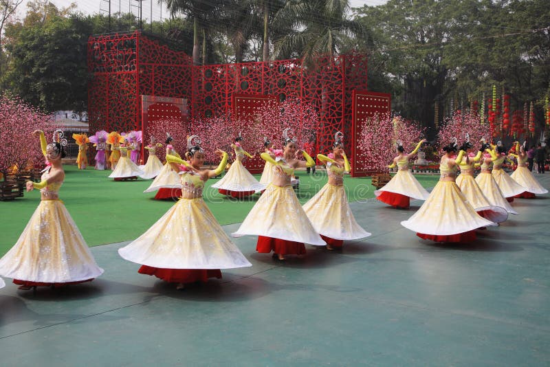 Dance Group in Beautiful Costumes Editorial Photography - Image of ...