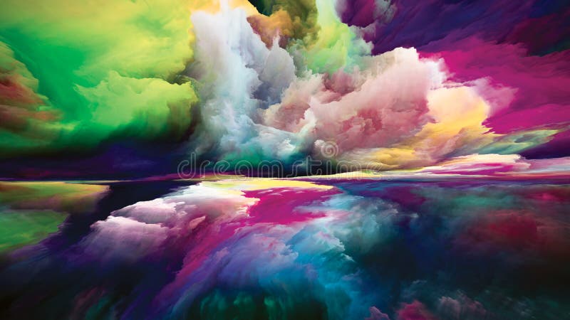 Dance of Heaven and Earth stock illustration. Illustration of mountain ...