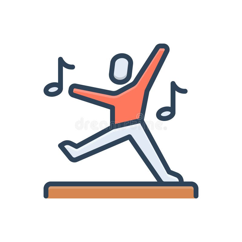 Color Illustration Icon for Dance, Dancing and Entertainment Stock ...
