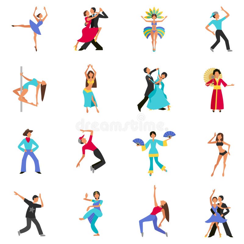 Dance Icon Flat stock vector. Illustration of icons, flamenco - 71585526