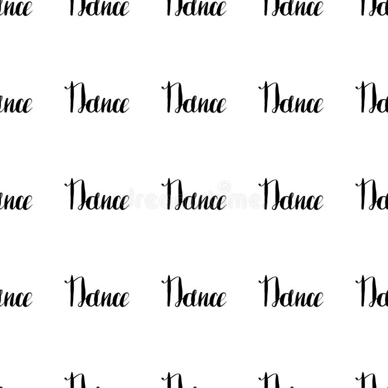 Dance Lettering Seamless Pattern Stock Vector - Illustration of concept ...