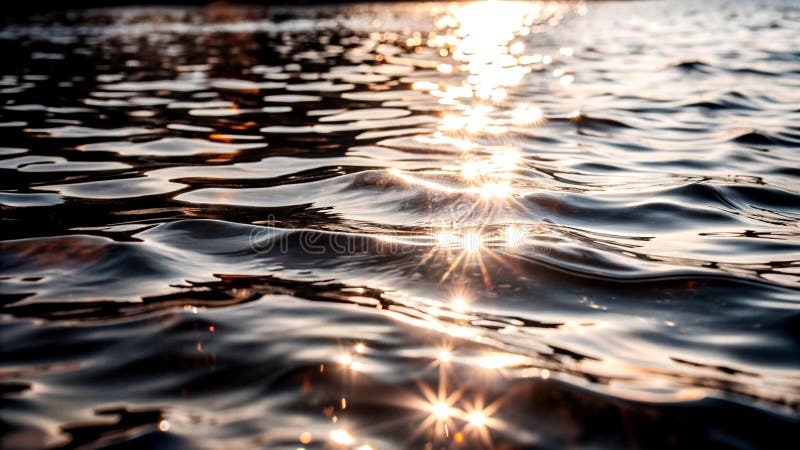 The Dance of Light: Reflections on a Water S Edge Algorithmic Art Stock ...