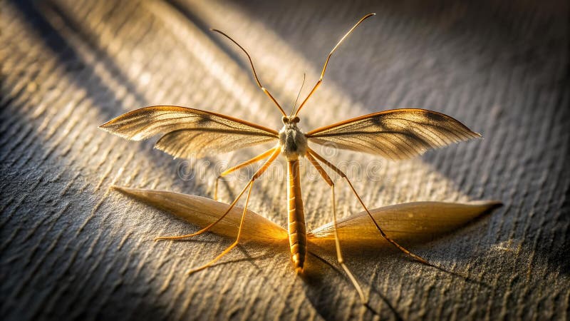 The Dance of Light and Shadow: a Plume Moth in a Play of Contrast AI ...