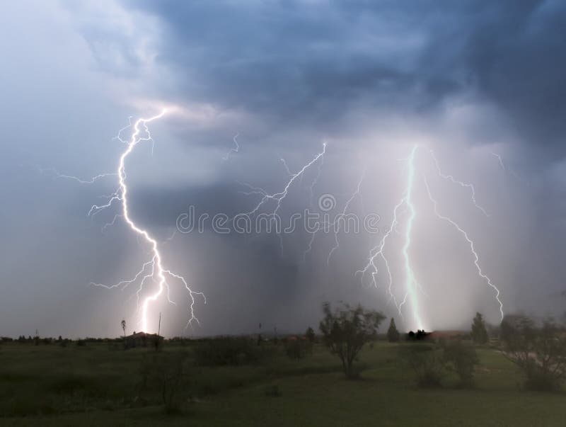 Lightning over Farm stock photo. Image of flash, rumble - 4843094
