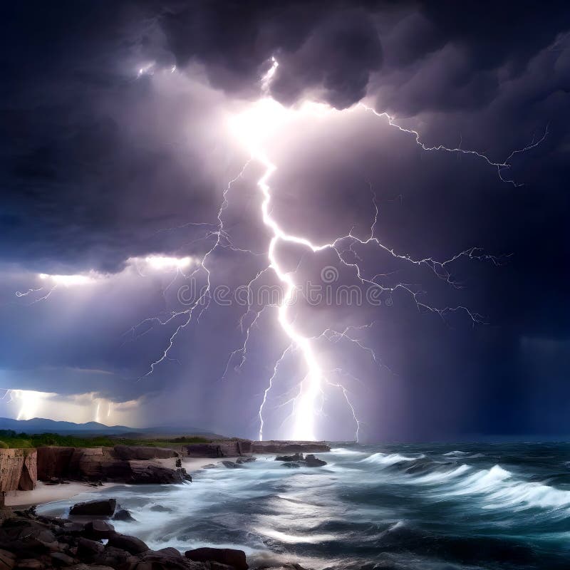 The Dance of Lightning: a Storm S Majestic Display Stock Photo - Image ...