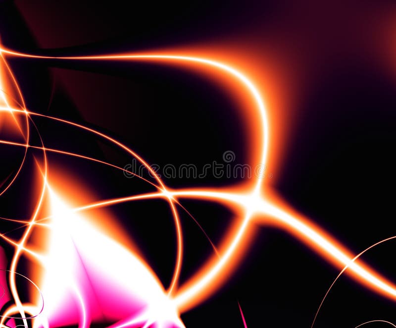 Dance of Red Lights Over Water Stock Illustration - Illustration of ...