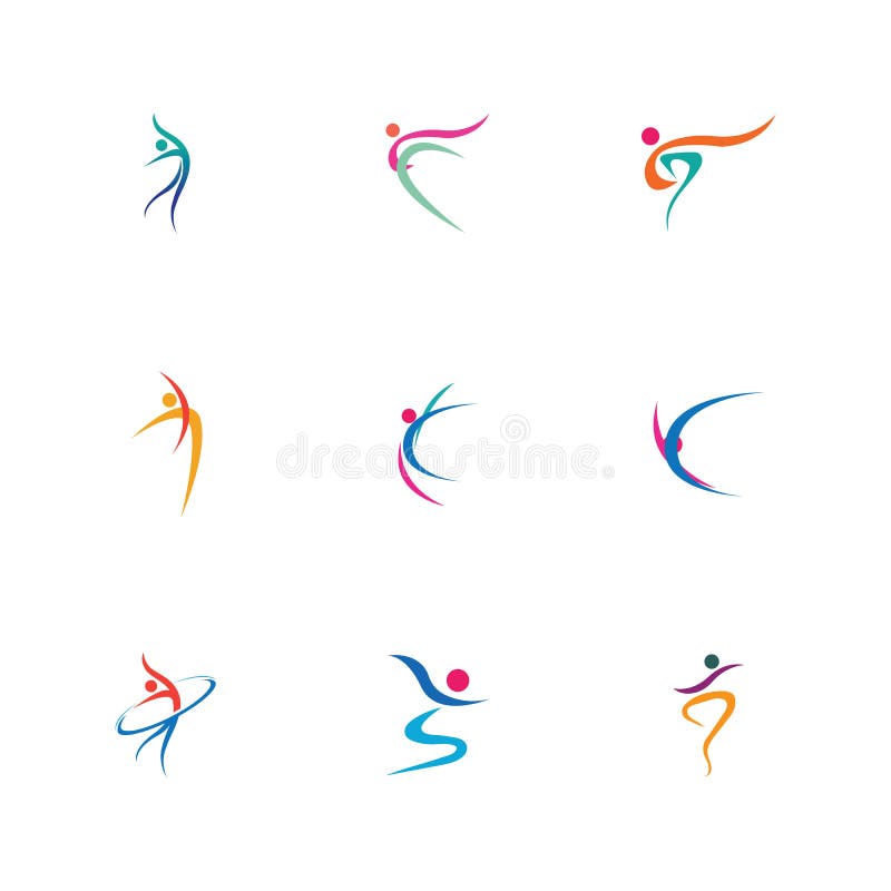 Dance Logo Vector Design Symbol Stock Vector - Illustration of sport ...