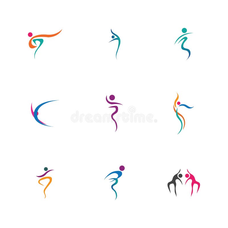 Dance Logo Vector Design Symbol Stock Vector - Illustration of creative ...