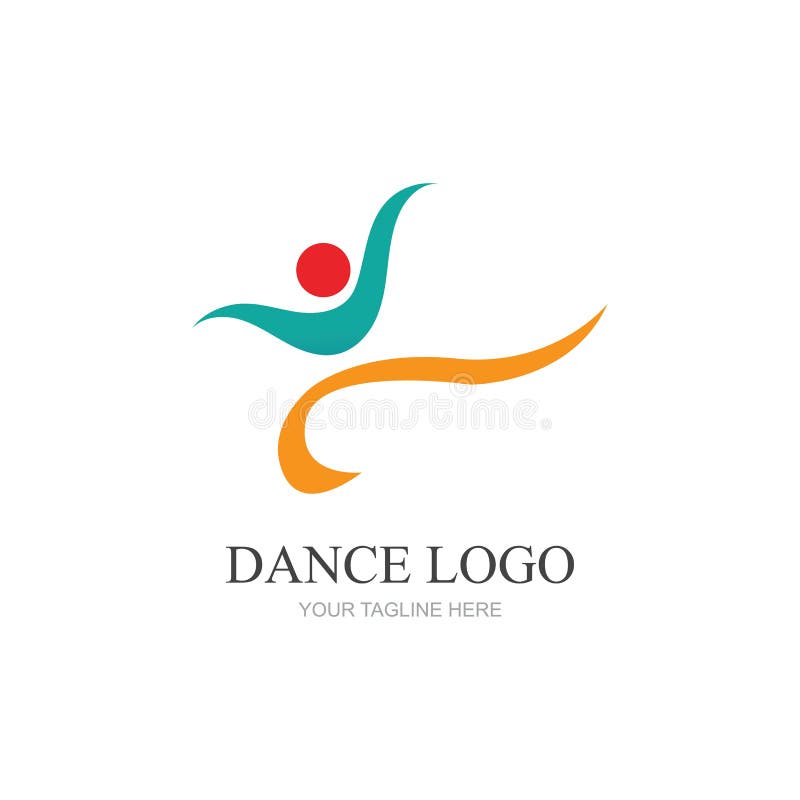 Dance Logo Vector Design Symbol Stock Vector - Illustration of jump ...