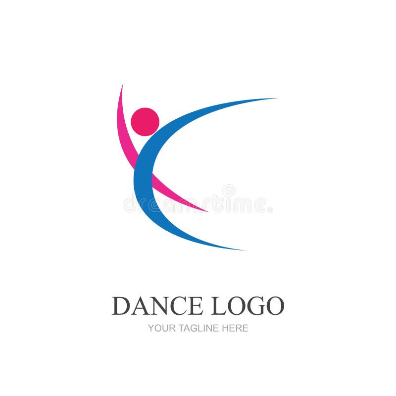 Dance Logo Vector Design Symbol Stock Vector - Illustration of ...