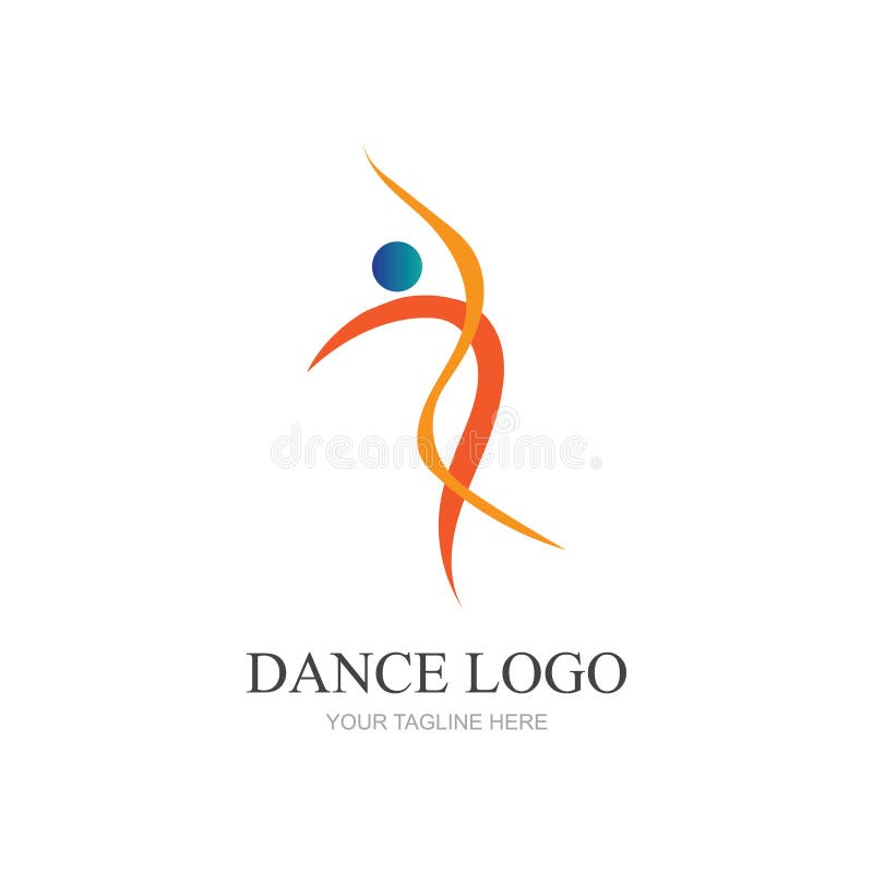 Dance Logo Vector Design Symbol Stock Vector - Illustration of movement ...