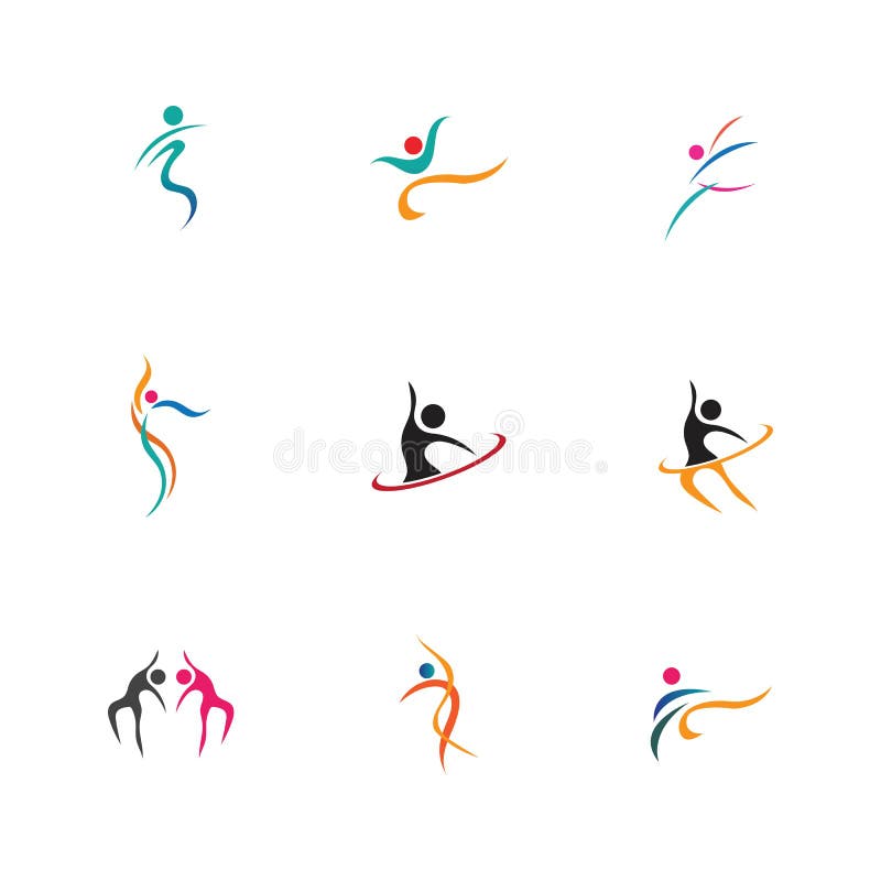 Dance Logo Vector Design Symbol Stock Vector - Illustration of ...