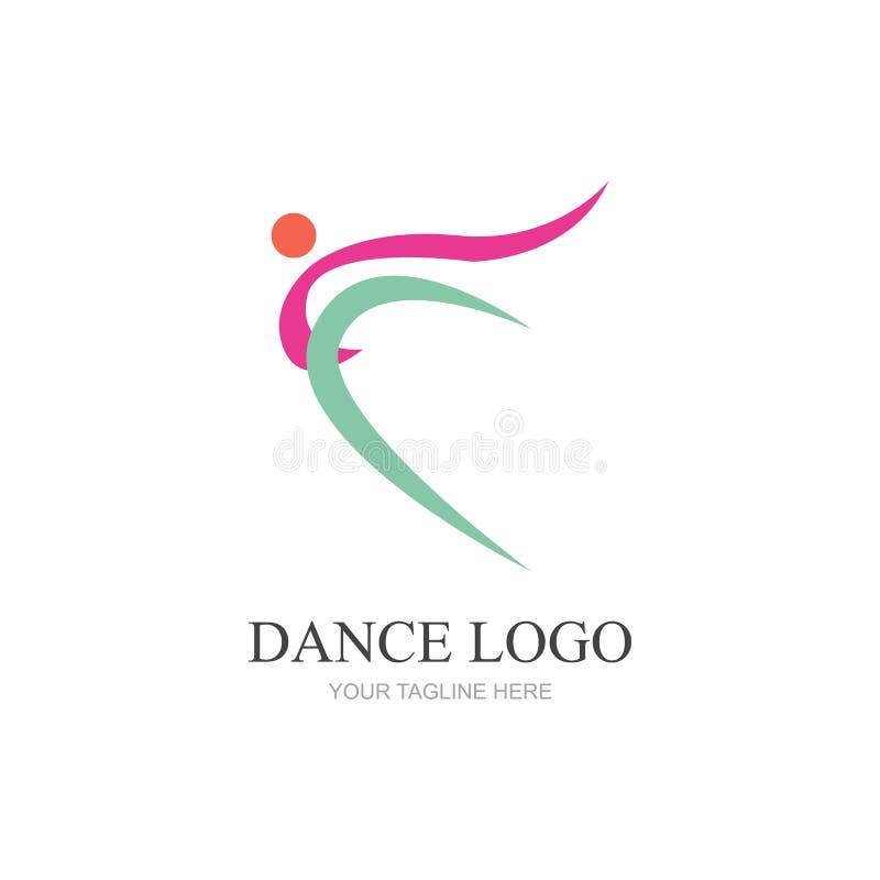Dance Logo Vector Design Symbol Stock Vector - Illustration of isolated ...