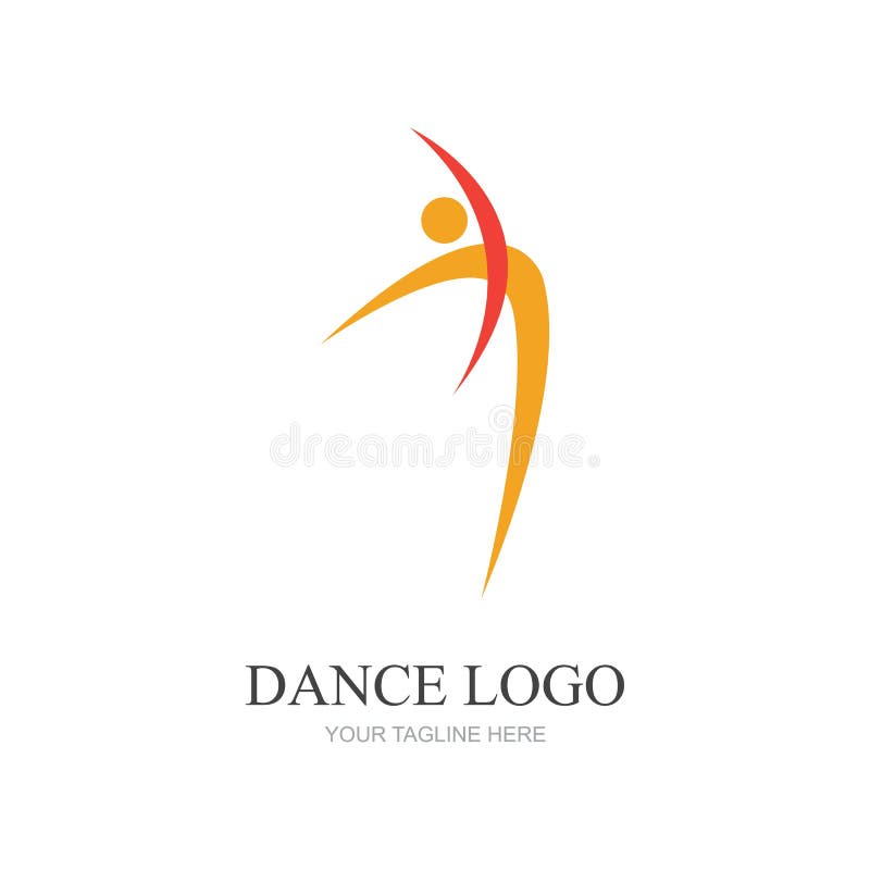 Dance Logo Vector Design Symbol Stock Vector - Illustration of class ...