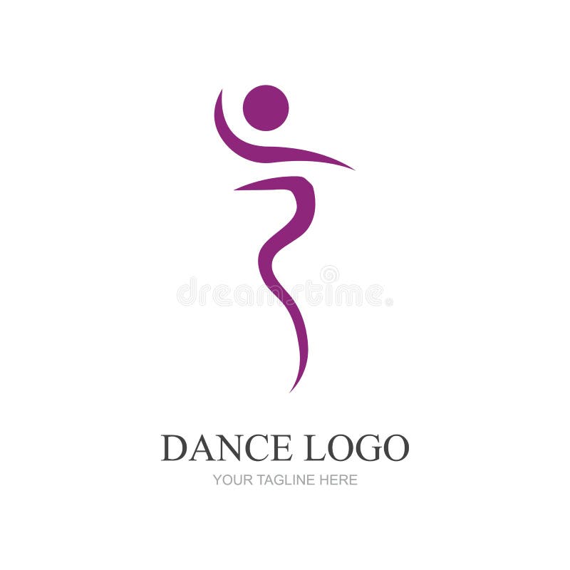 Dance Logo Vector Design Symbol Stock Vector - Illustration of wellness ...
