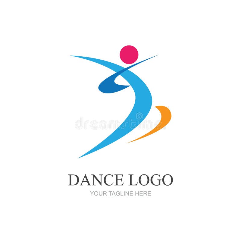 Dance Logo Vector Design Symbol Stock Vector - Illustration of school ...