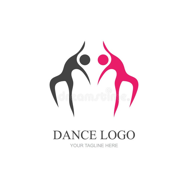 Dance Logo Vector Design Symbol Stock Vector - Illustration of body ...