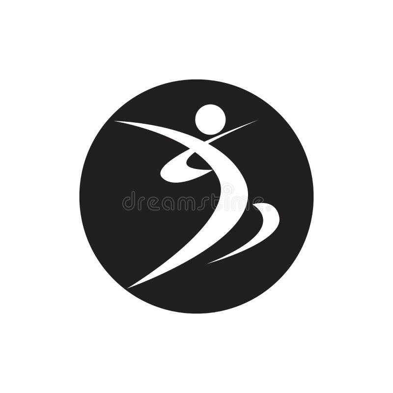 Dance Logo Vector Design Symbol Stock Vector - Illustration of isolated ...