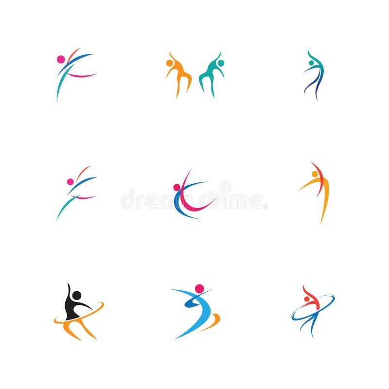 Dance Logo Vector Design Symbol Stock Vector - Illustration of logo ...