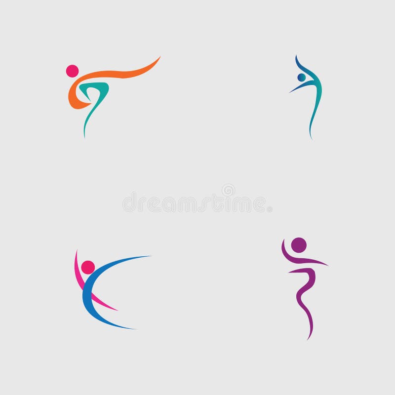 Dance Logo Vector Design Symbol Stock Vector - Illustration of athlete ...