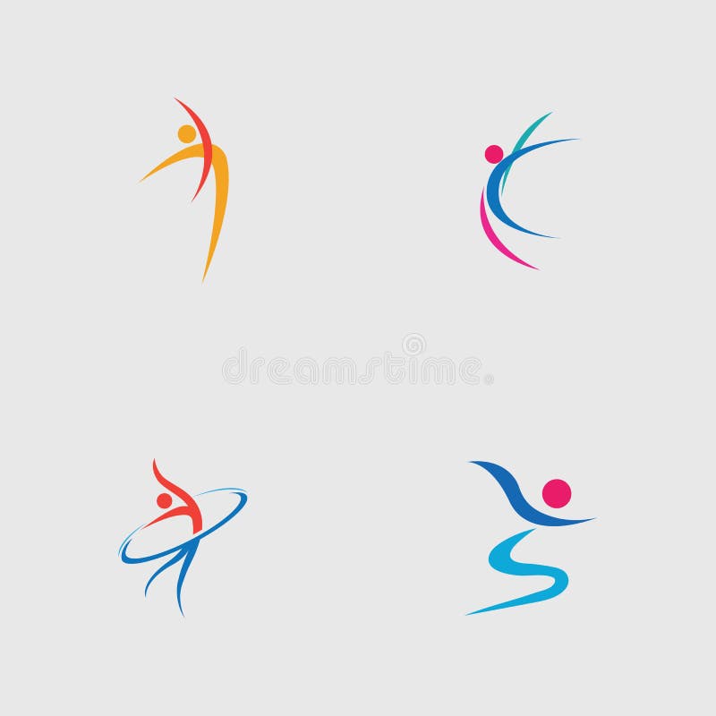 Dance Logo Vector Design Symbol Stock Vector - Illustration of template ...