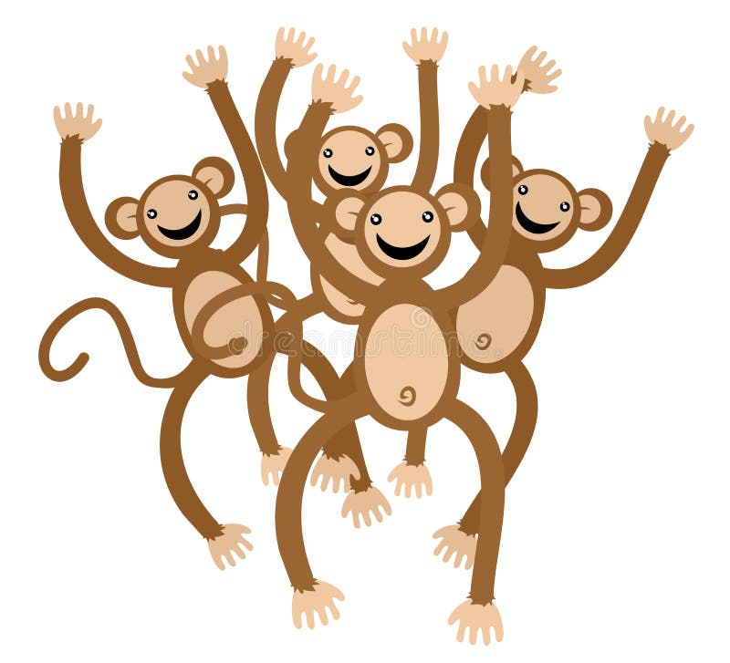 Dance monkey stock vector. Illustration of sticker, band - 32209979