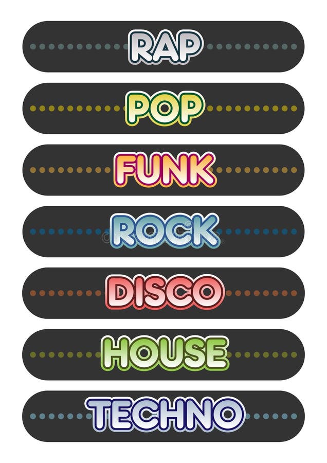 Dance music signs stock vector. Illustration of house - 223881742