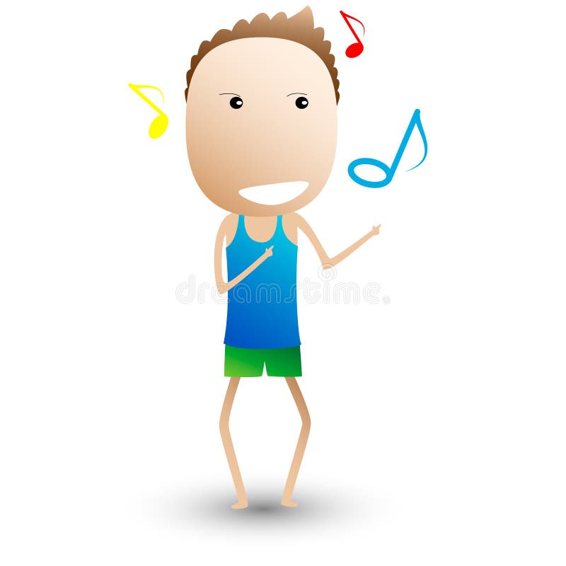 Dance, Musical Composition. Funny Cartoon Stock Vector - Illustration ...