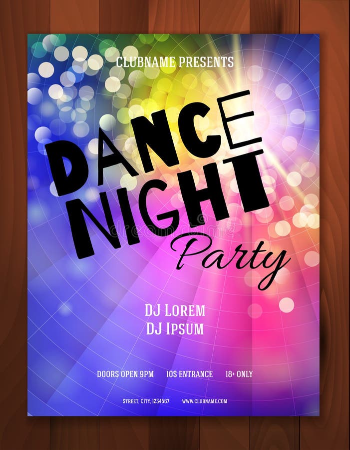Dance Night Party stock vector. Illustration of entertainment - 195689993