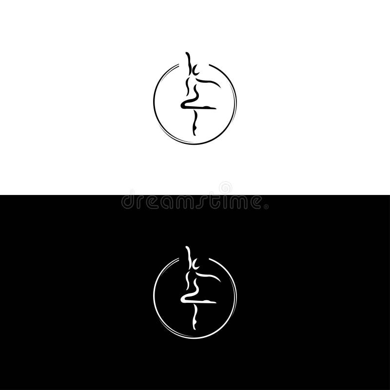 Dance Outline Vector Logo Template Stock Vector - Illustration of ...