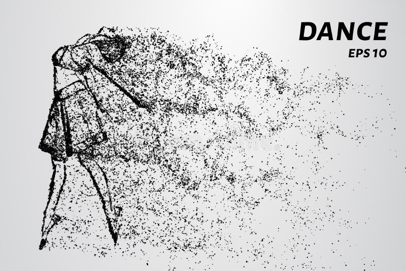 Dance of the Particles. Girl Dancing Ballet Stock Illustration ...