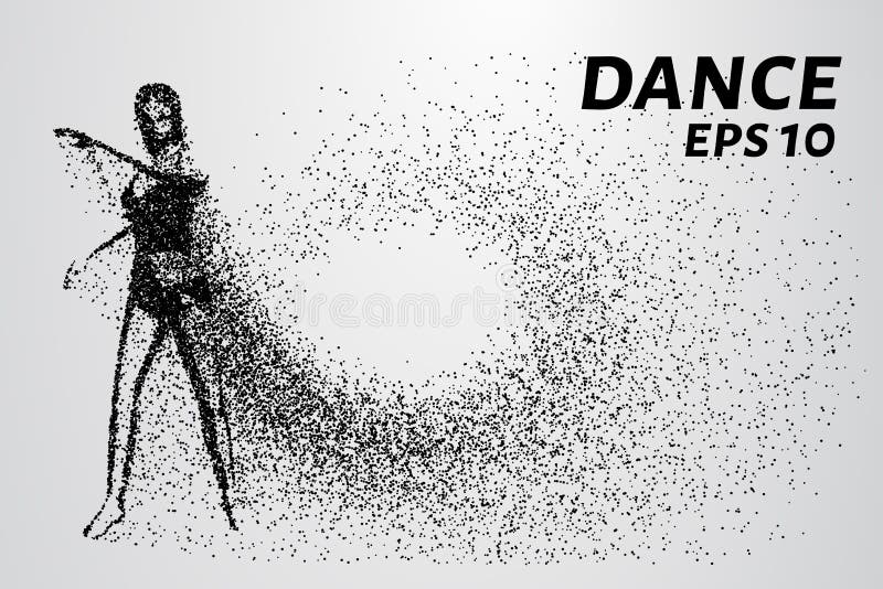 Dance of the Particles. Girl Dancing in Jump. a Dancer Performs ...
