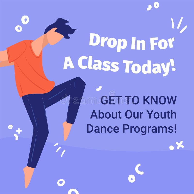 Drop in Class Today, Dance Program and Training Stock Vector ...