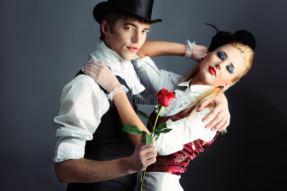 Dance with a rose stock photo. Image of couple, europe - 12774830