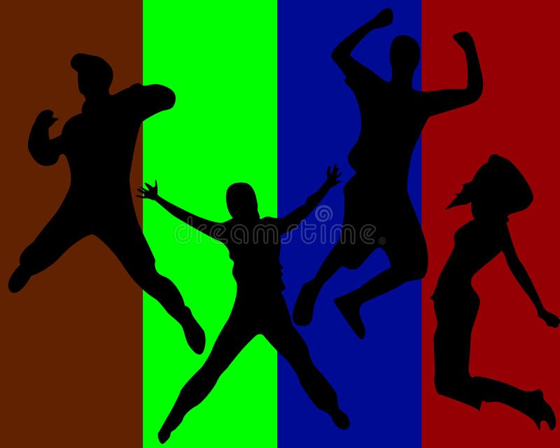 Dance shadows stock illustration. Illustration of style - 44247613