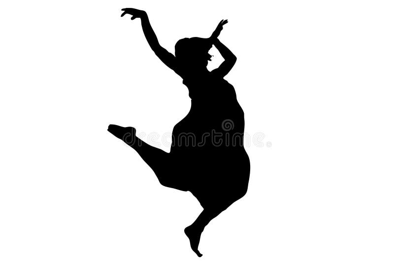 Dance Silhouette Dancing Person Sketch Shadow Dancer Art Stock ...