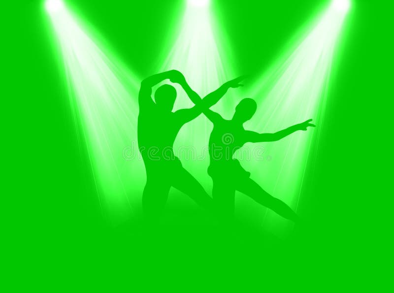 Dance in the spotlight stock illustration. Illustration of feeling ...