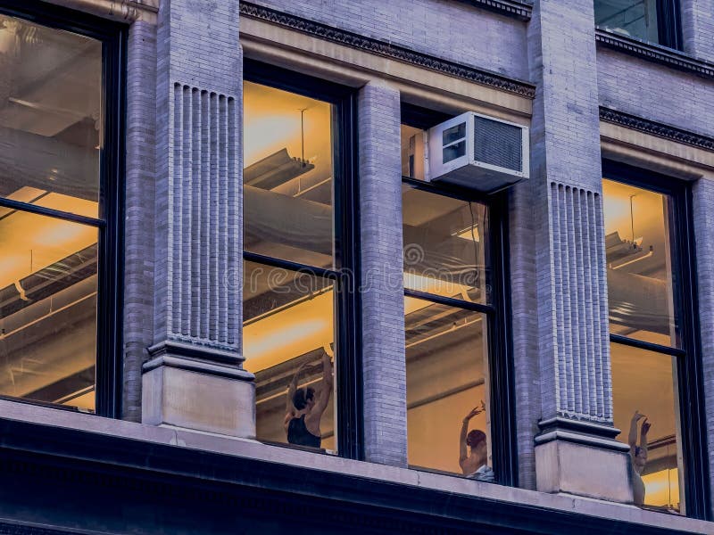 Dance Studio through Windows Stock Photo - Image of indoor ...