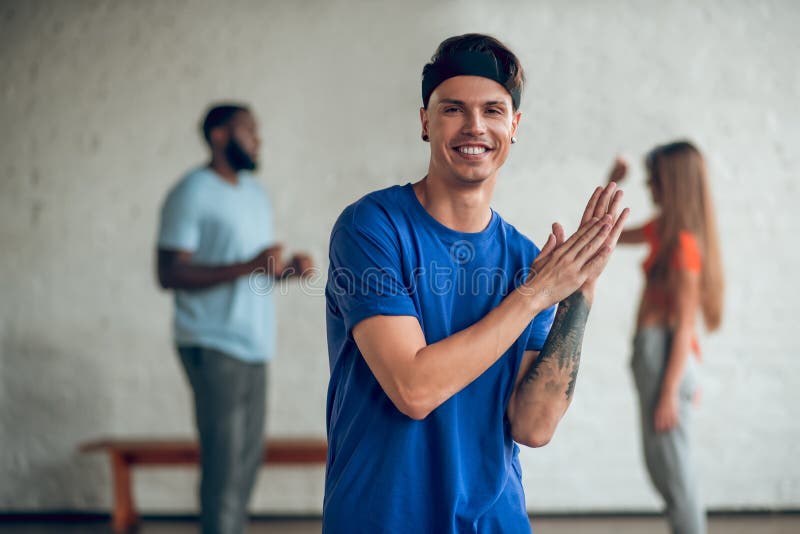 Man Clapping His Hands While Teaching Dancing Stock Image - Image of ...