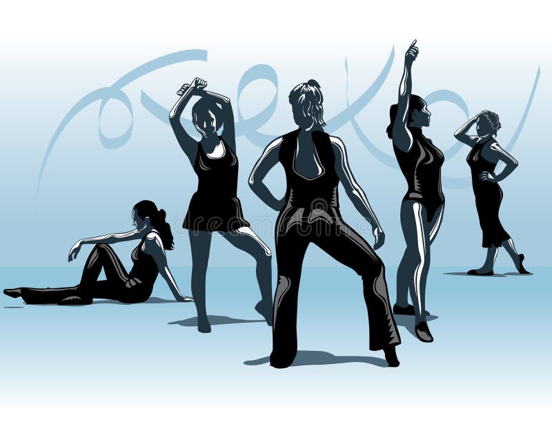 Dance team stock vector. Illustration of sillhouette - 38731489