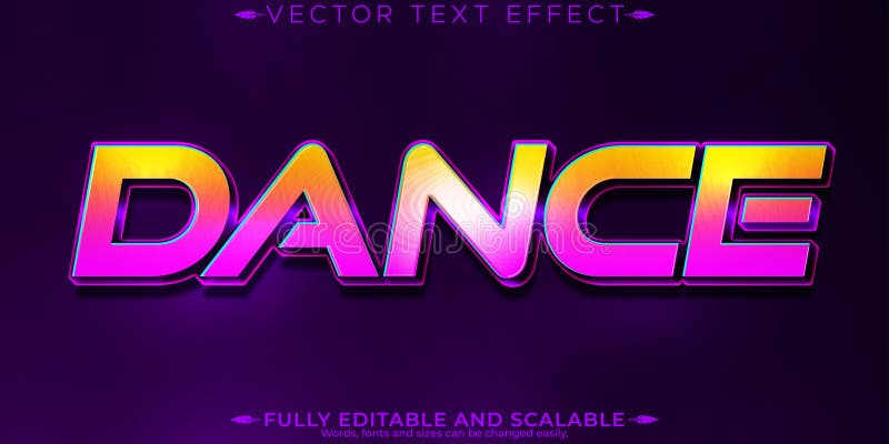 Dance Text Effect, Editable Music and Disco Customizable Font Style ...