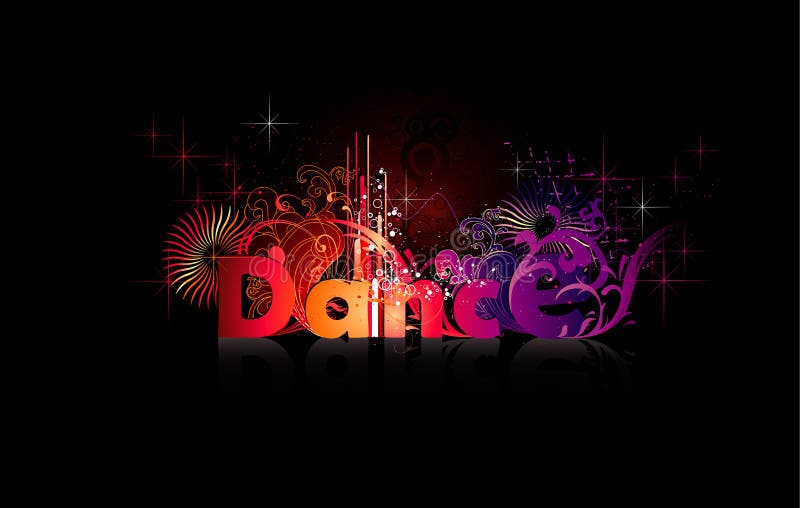 Dance vector word stock vector. Illustration of background - 10017161