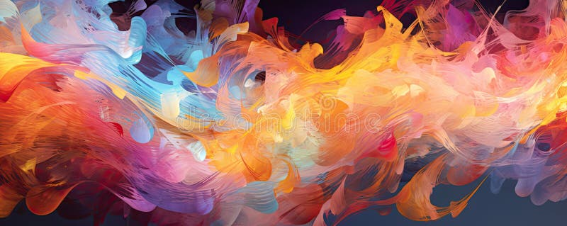 Dance of Vibrant Particles and Abstract Shapes, Floating in an Ethereal ...