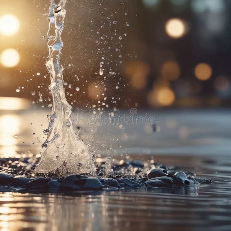 The Dance of Water: a Splash in Motion Stock Illustration ...