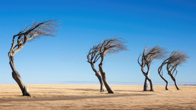 Dance windy trees stock illustration. Illustration of windy - 362097501