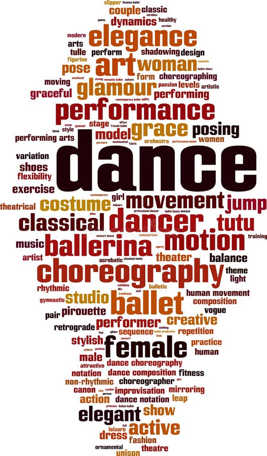 Choreography word cloud stock vector. Illustration of cloud - 188631591